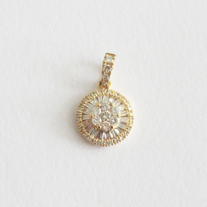 DIJE DE ORO AMARILLO SOL MINI DE BRILLANTES – JOYERIA VALENCIA